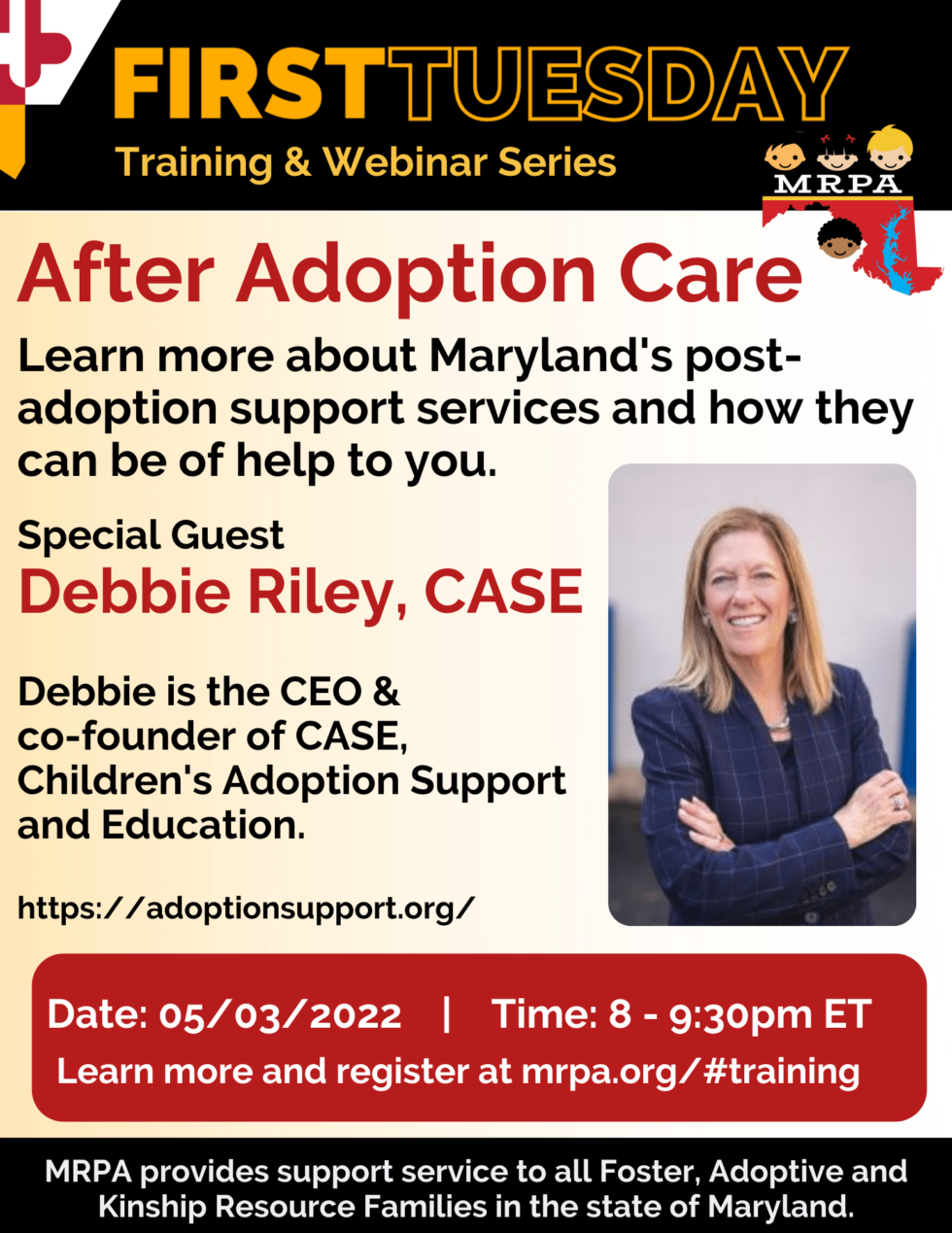 First Tuesday May 3rd: Post-Adoption Support Services with Debbie Riley ...
