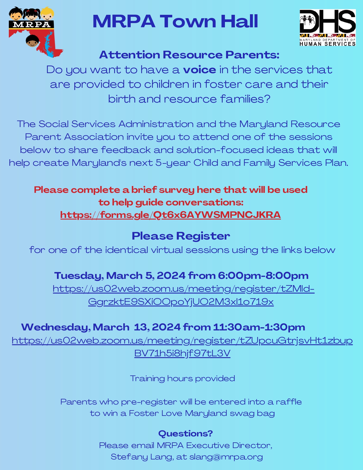 Welcome to the MRPA - Maryland Resource Parent Association